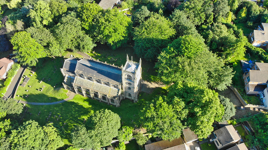 Liversedge church - Photos by Drone - Grey Arrows Drone Club UK