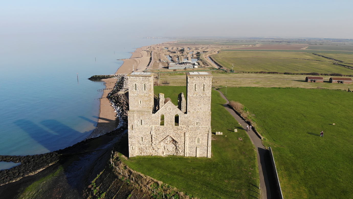 Reculver Towers - Photos by Drone - Grey Arrows Drone Club UK