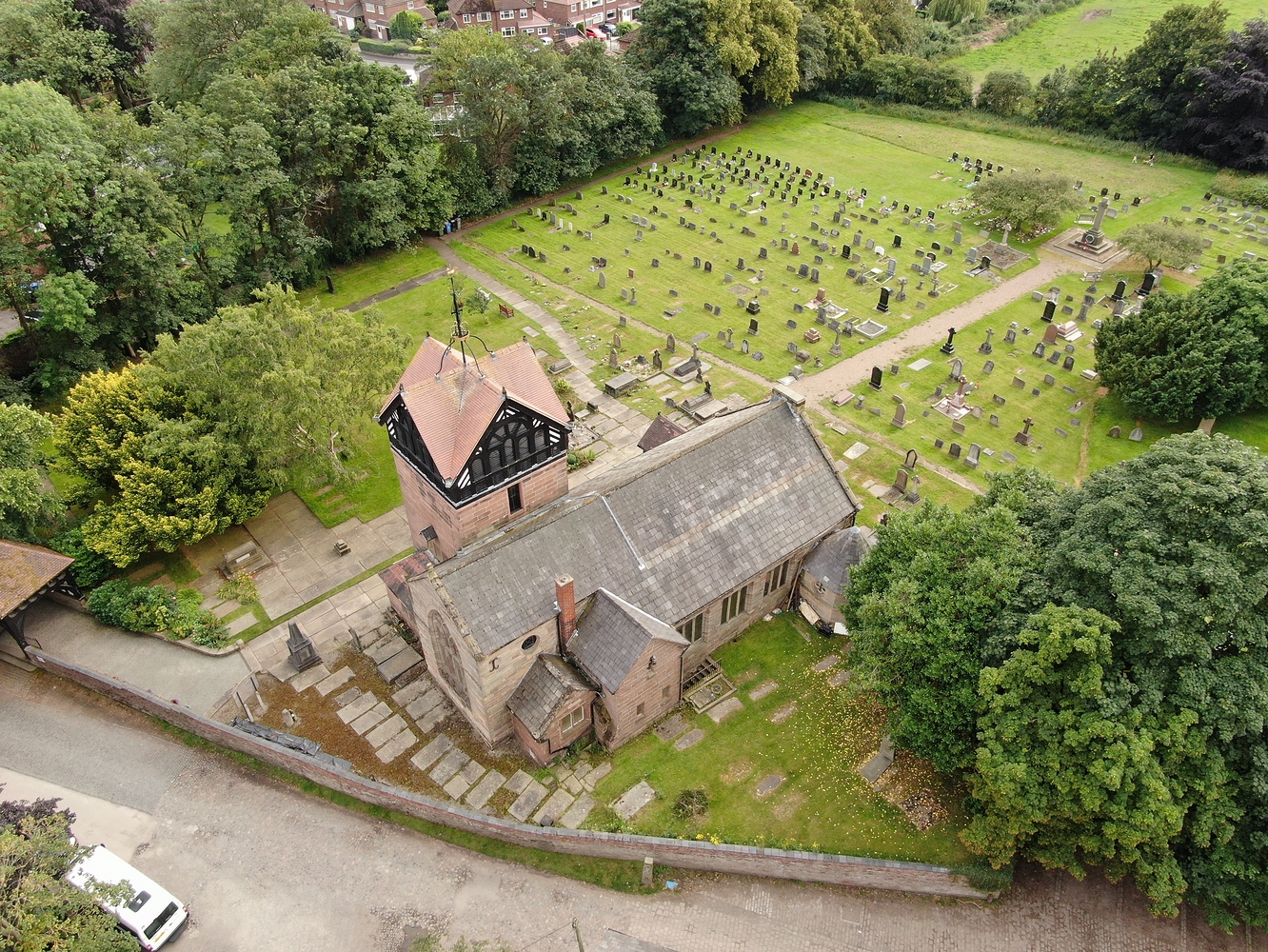 St Martin's Church, Ashton-on-Mersey - Photos by Drone - Grey Arrows ...