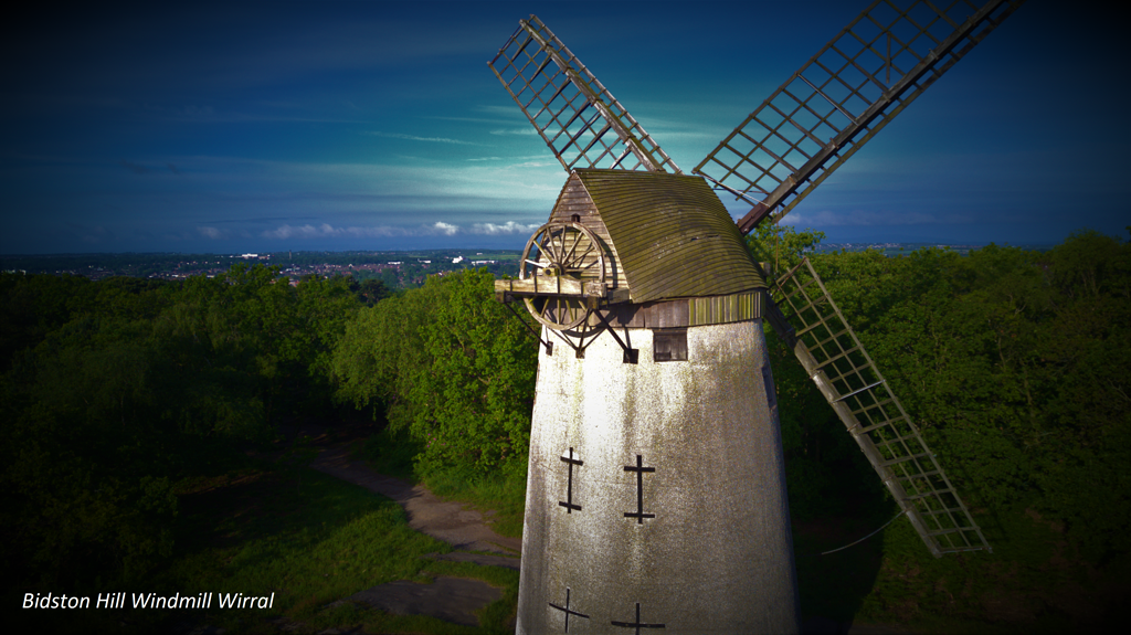 Windmill at Bidston Hill Wirral - Photos by Drone - Grey Arrows Drone ...