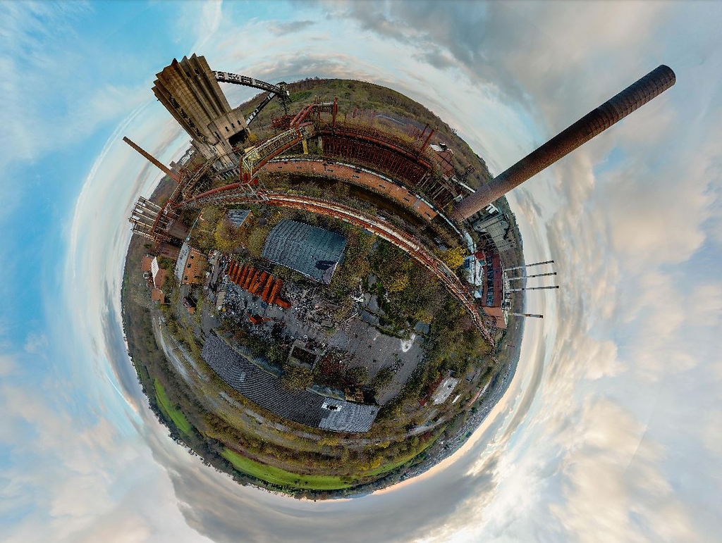 Cwm Coke Works - Panos by Drone - Grey Arrows Drone Club UK