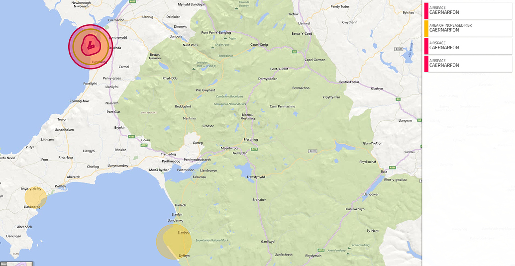 Low Flying Areas in Snowdonia not Showing on Maps? - Questions ...