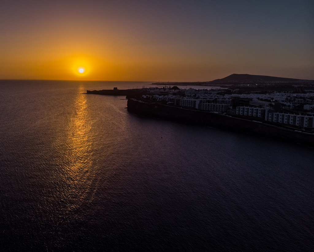 Lanzarote sunset - Photos by Drone - Grey Arrows Drone Club UK