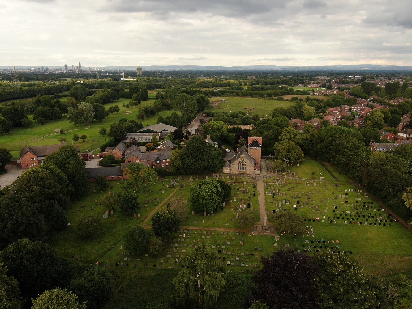 St Martin's Church, Ashton-on-Mersey - Photos by Drone - Grey Arrows ...