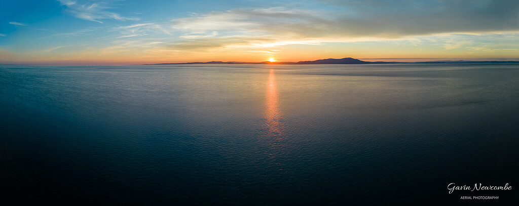 Sunset over Criffel. Pano - Panos by Drone - Grey Arrows Drone Club UK