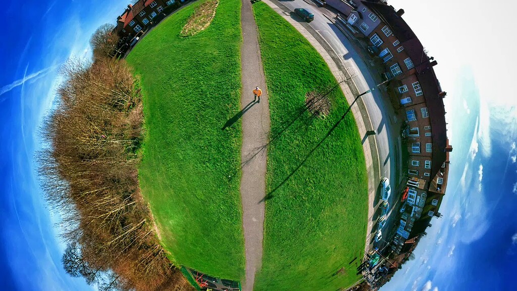 Tiny Planet 360 Pano with a difference! - Panos by Drone - Grey Arrows Drone Club UK