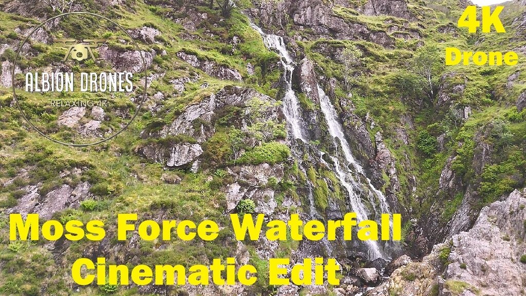Cinematic Moss Force Waterfall, Lake District - Videos by Drone - Grey ...