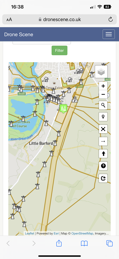 Little Barford Power Station and St Neots - Photos by Drone - Grey ...