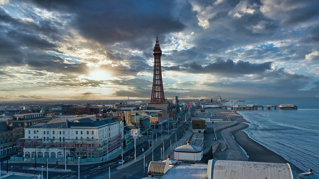 Early morning Blackpool featured in Drone User - Photos by Drone - Grey ...