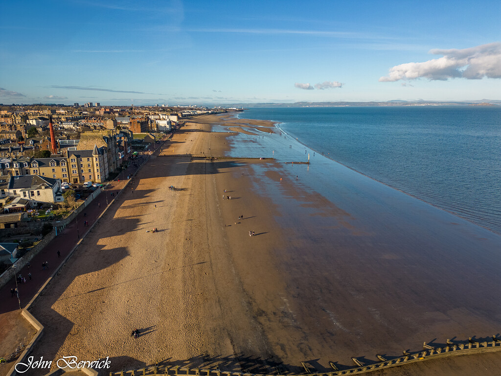Portobello Beach Edinburgh Scotland m3p - Photos by Drone - Grey Arrows ...
