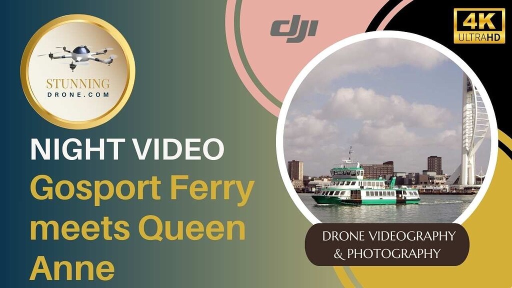 Gosport Ferry meets Queen Anne - Videos by Drone - Grey Arrows Drone ...