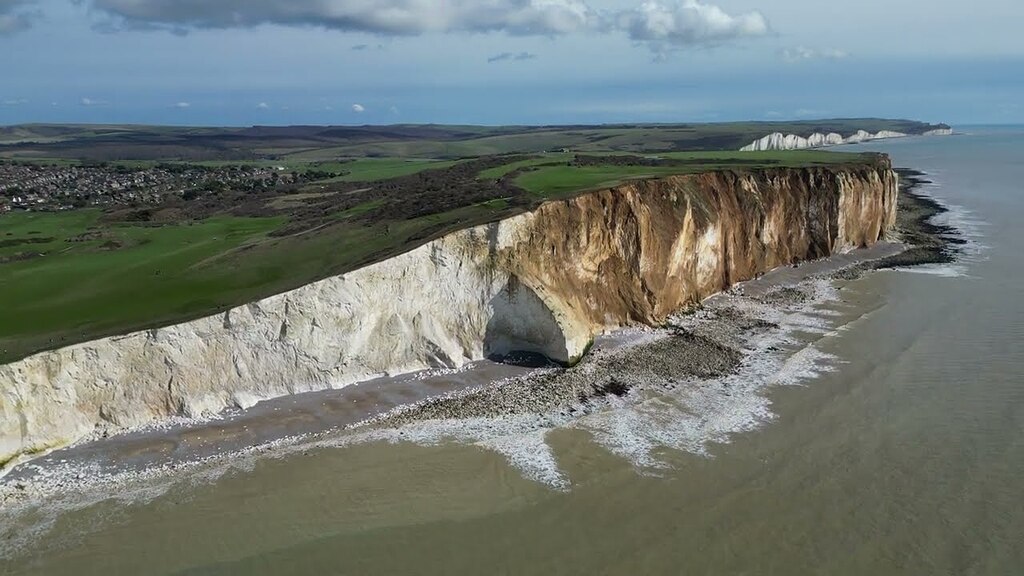Seaford, Splash Point / Hawks Brow, and a cliff fall - Videos by Drone ...