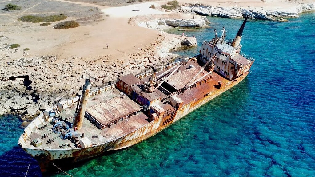 Edro III shipwreck - Cyprus - Videos by Drone - Grey Arrows Drone Club UK