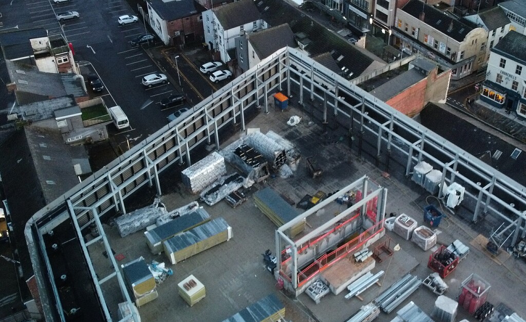 Blackpool new DWP building fire - Photos by Drone - Grey Arrows Drone ...