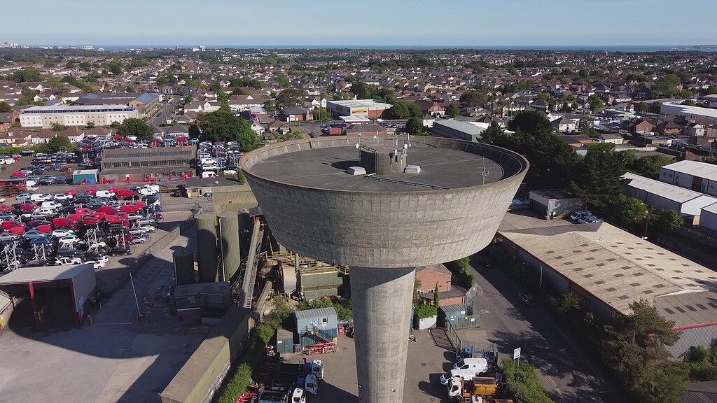 Water Tower, Poole - Videos by Drone - Grey Arrows Drone Club UK