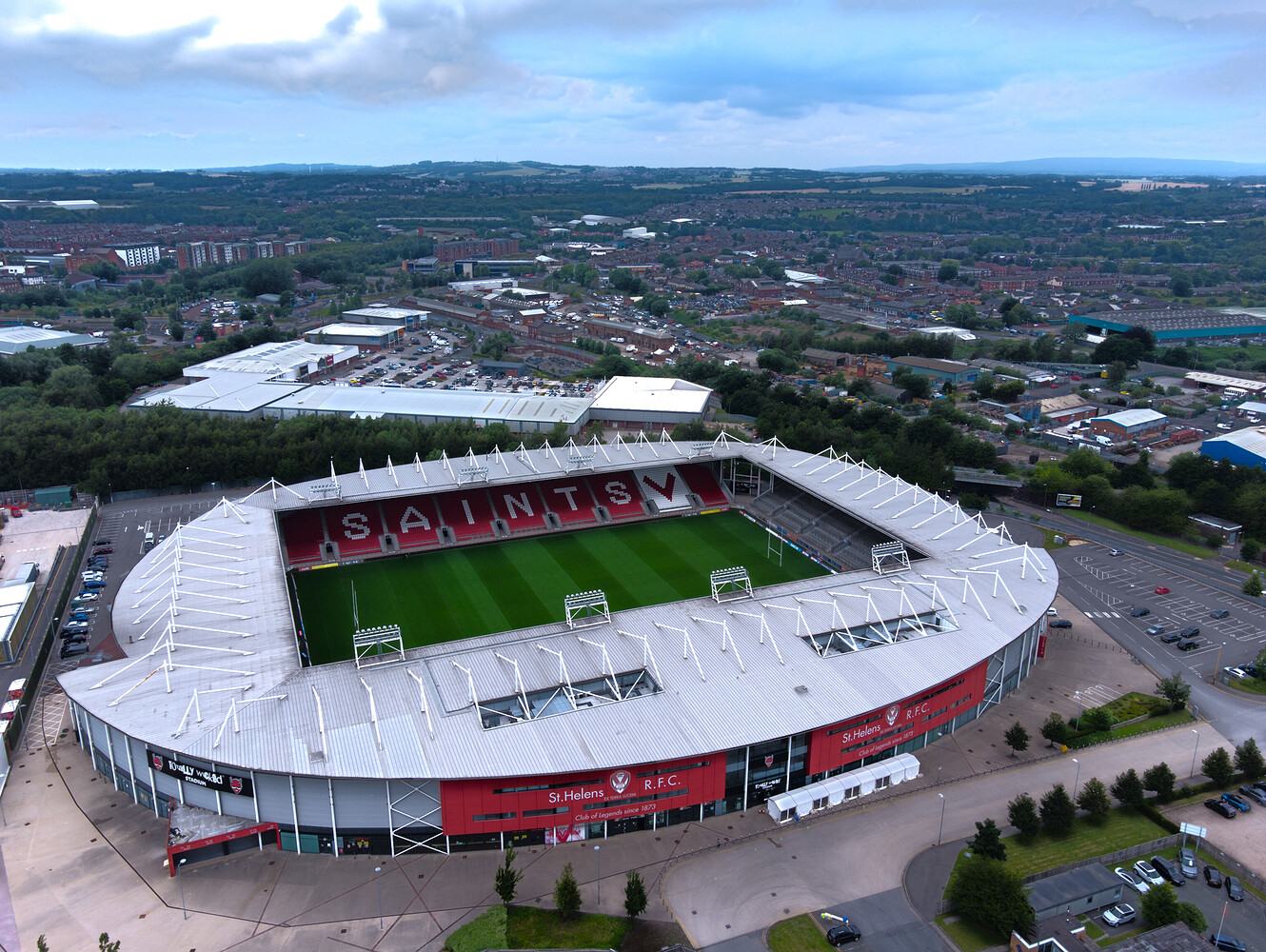 St Helens Rugby Stadium - Photos by Drone - Grey Arrows Drone Club UK