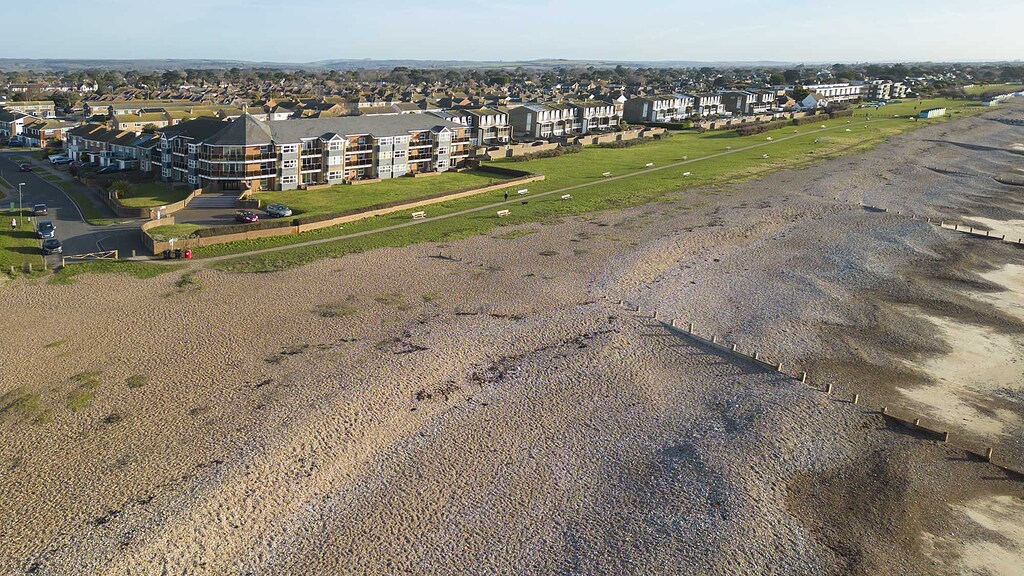 Rustington beach West Sussex - Photos by Drone - Grey Arrows Drone Club UK