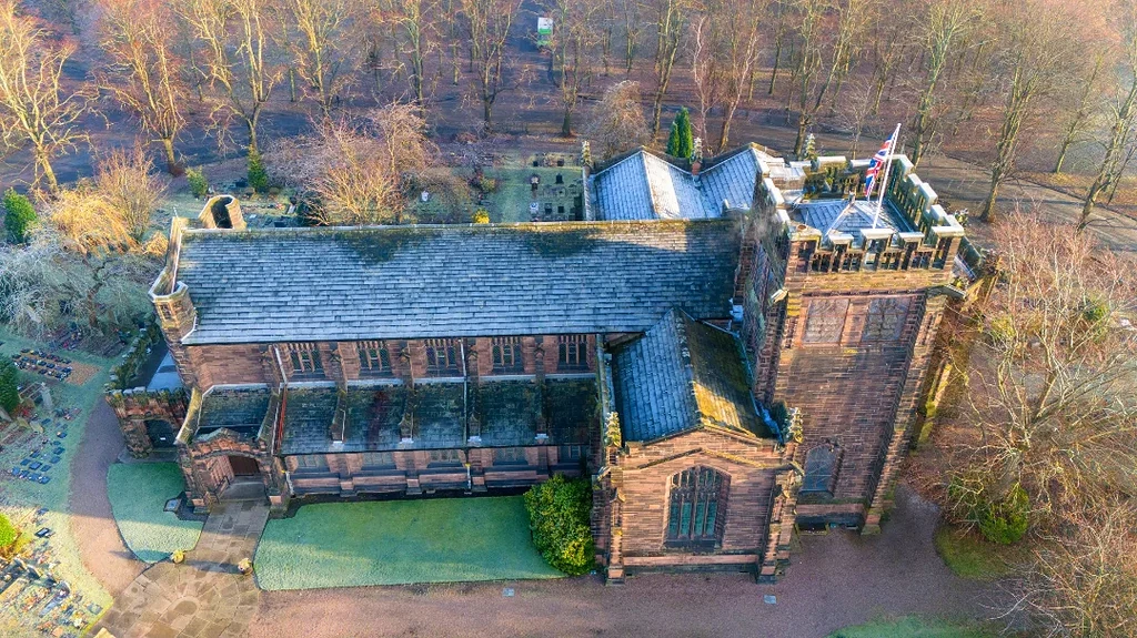Christ Church, port sunlight today - Photos by Drone - Grey Arrows ...