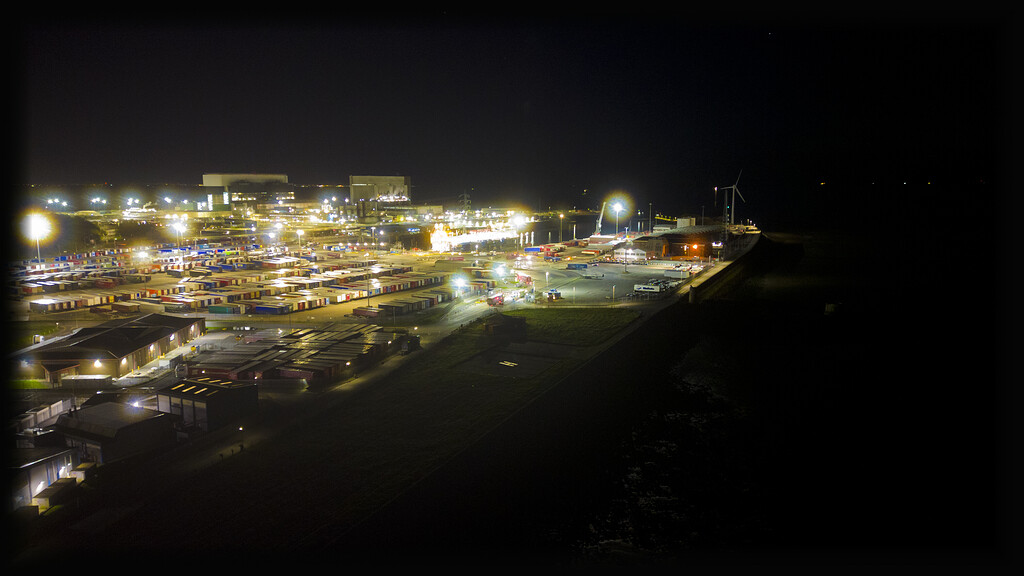 Heysham port at night - Photos by Drone - Grey Arrows Drone Club UK