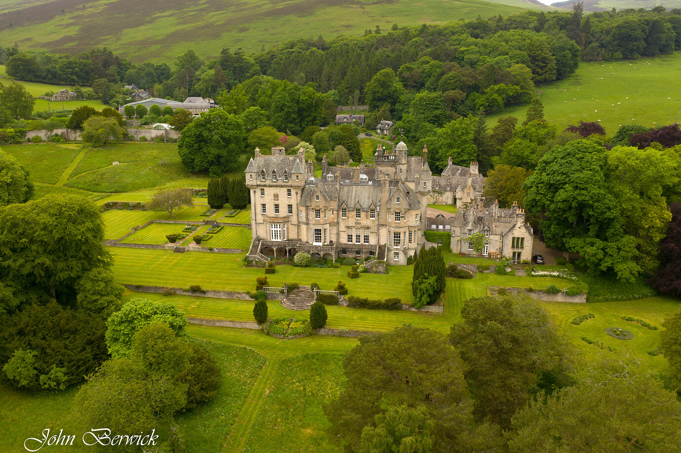 The Glen and Loch Eddy near peebles Scotland - Photos by Drone - Grey ...