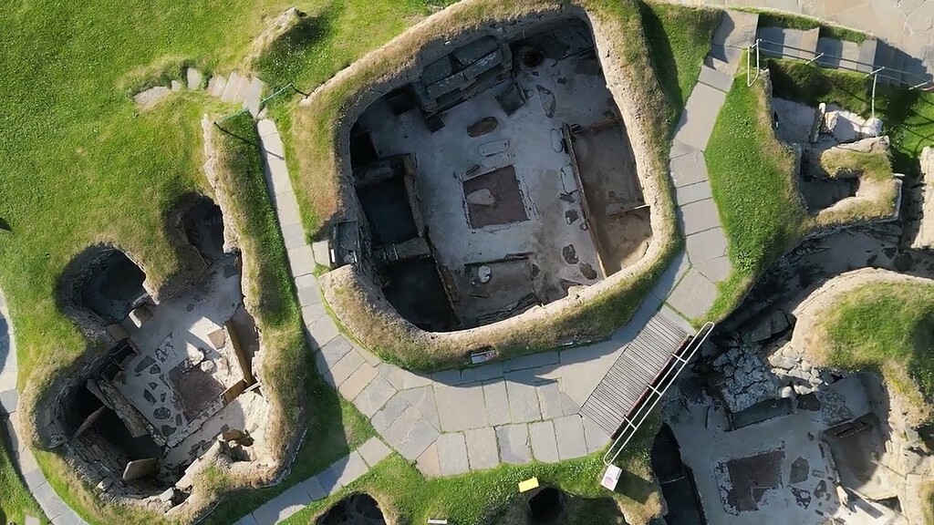 Skara Brae, Neolithic Village - June 2023 - Videos by Drone - Grey ...