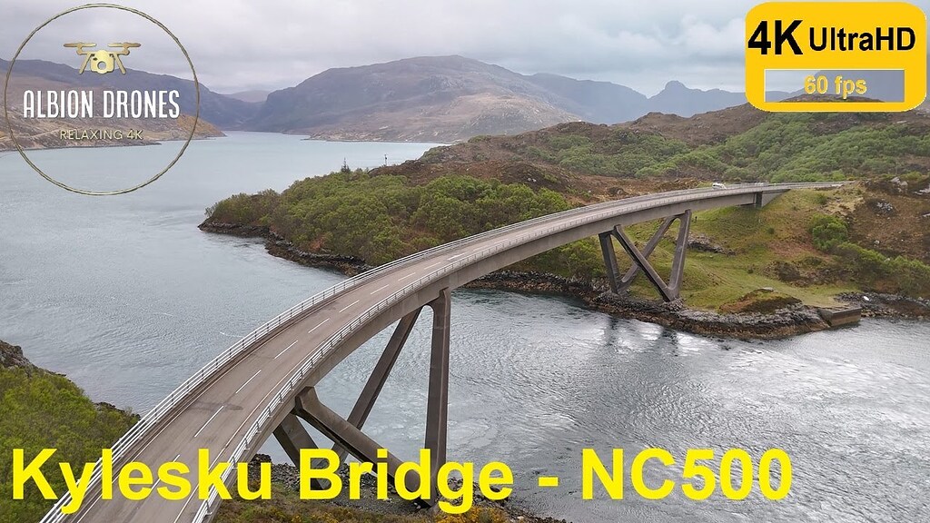 NC500 - the iconic Kylesku Bridge! - Videos by Drone - Grey Arrows ...