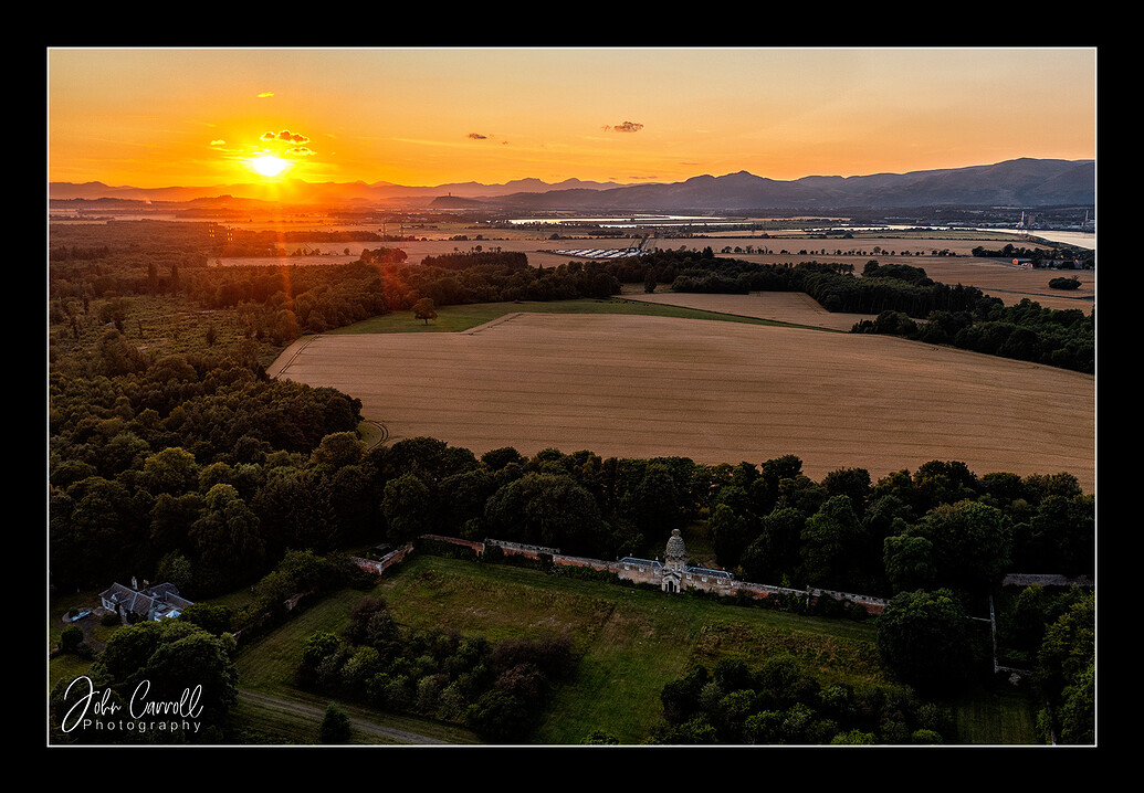 Dunmore House & The Pineapple near Airth, Scotland - Photos by Drone ...