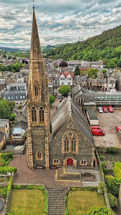 Peebles Town Scotland - Photos by Drone - Grey Arrows Drone Club UK