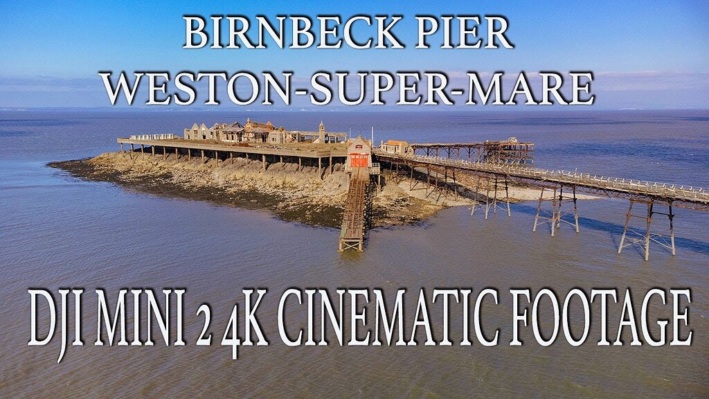 Birnbeck Pier & the Grand Pier at Weston Super Mare 4K Drone footage ...