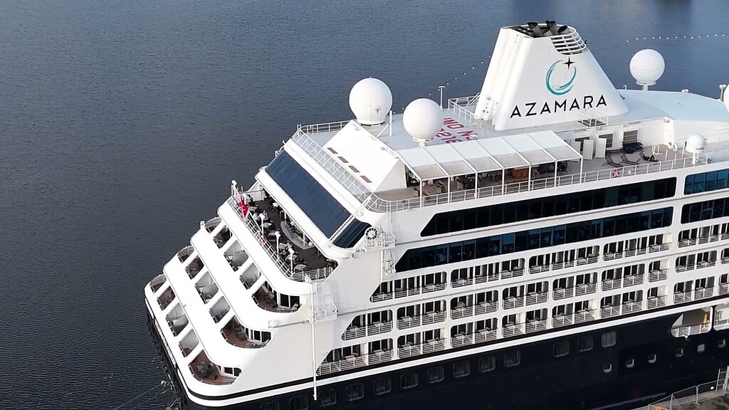 Azamara Quest cruise ship in leith - Videos by Drone - Grey Arrows Drone Club UK