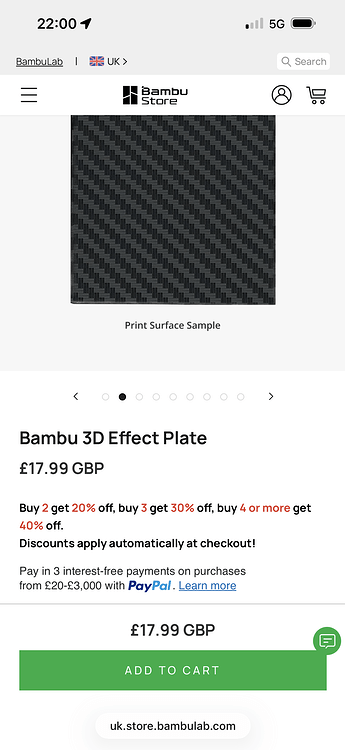 Bambi Lab 3D Effect Print Beds - 3D Printing - Grey Arrows Drone Club UK