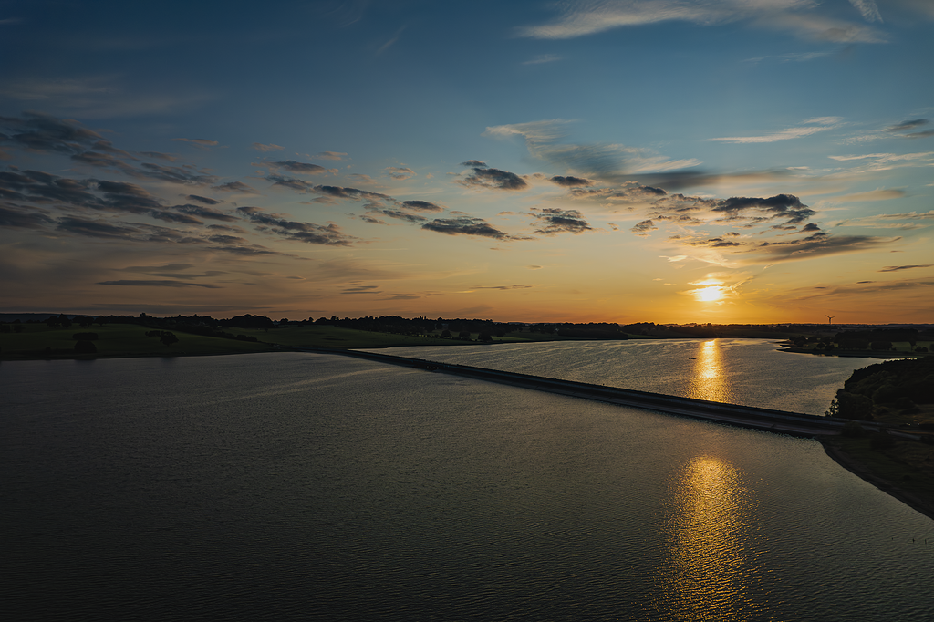 Blithfield Reservoir Sunset - Photos by Drone - Grey Arrows Drone Club UK