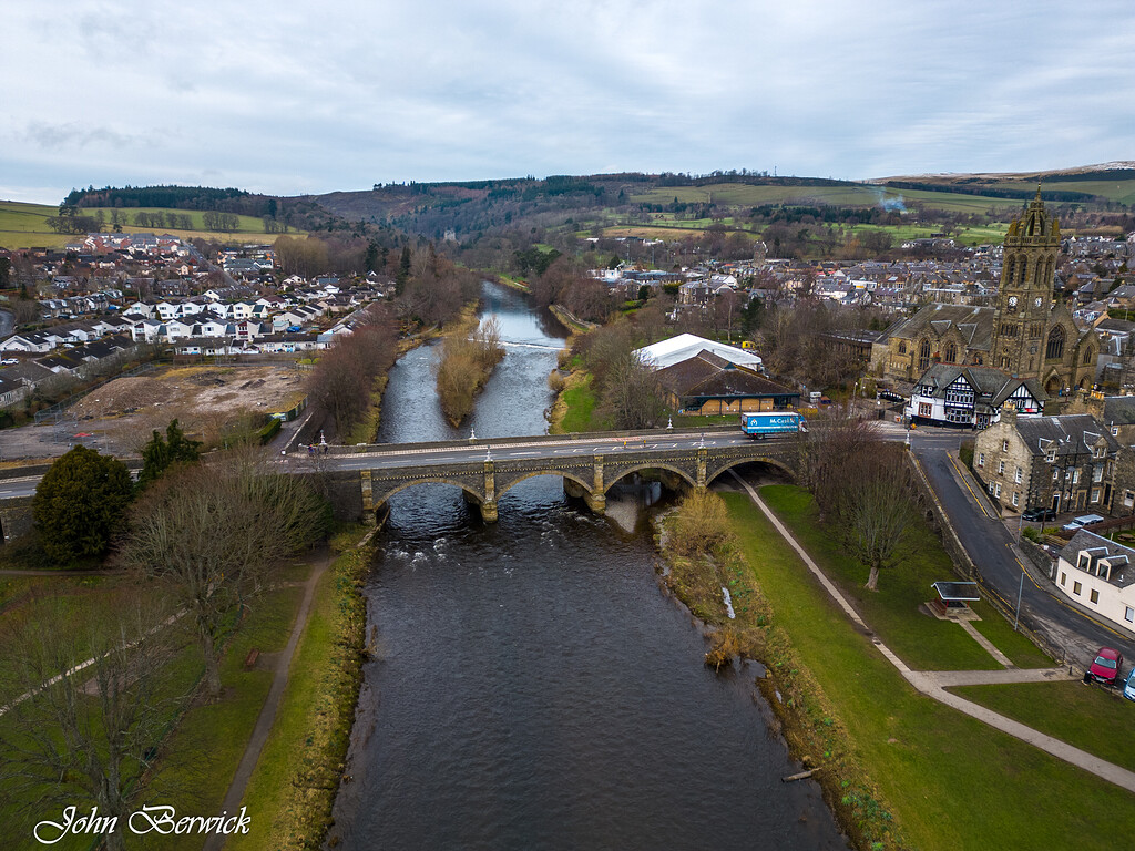 The Town of Peebles Scotland - Photos by Drone - Grey Arrows Drone Club UK