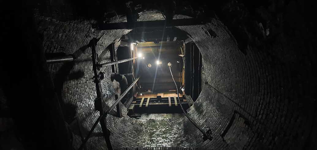 Looking up the shaft of the Old Great Western Colliery, The Hetty - Non ...
