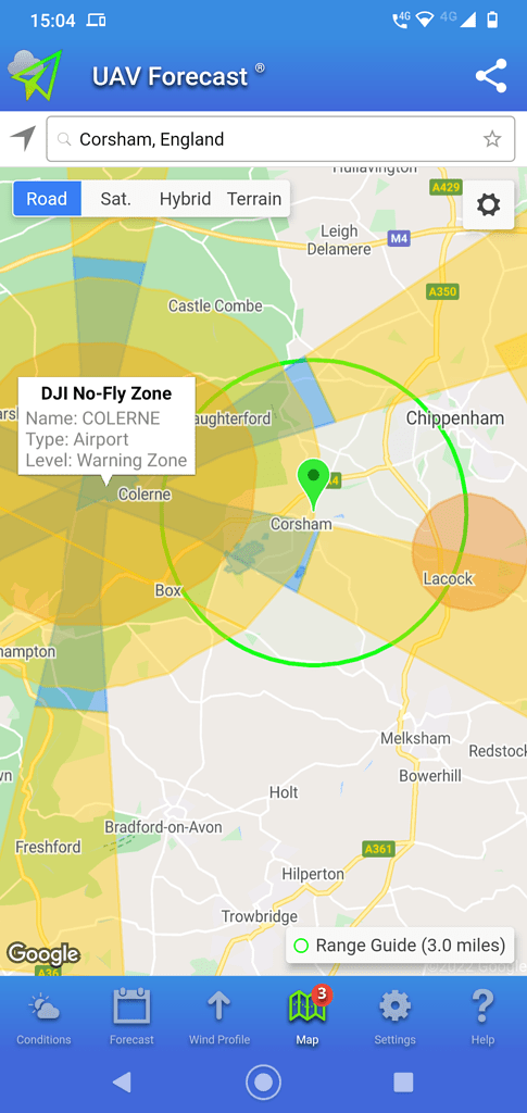 UAV Forecast App notifications on map icon - Questions & Answers - Grey ...