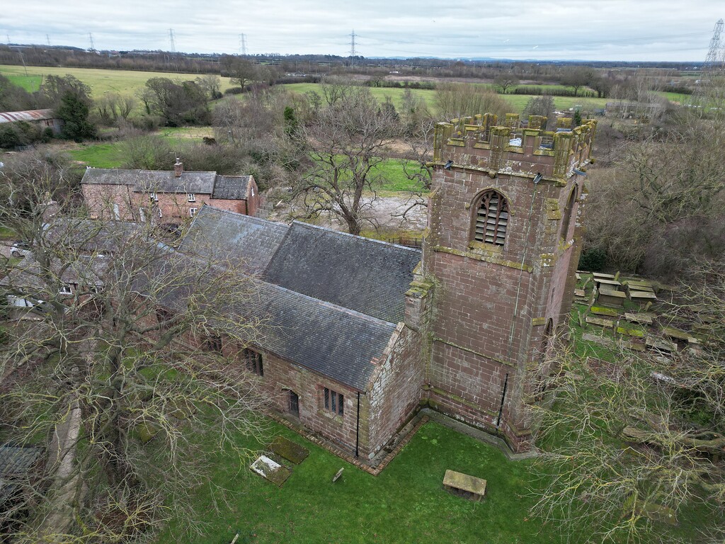 St Michaels Church, Shotwick, Cheshire - Photos by Drone - Grey Arrows ...
