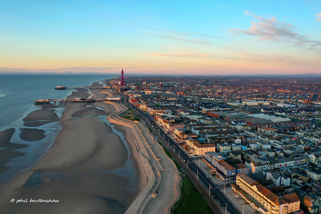 Tonights sunset over Blackpool - Photos by Drone - Grey Arrows Drone ...