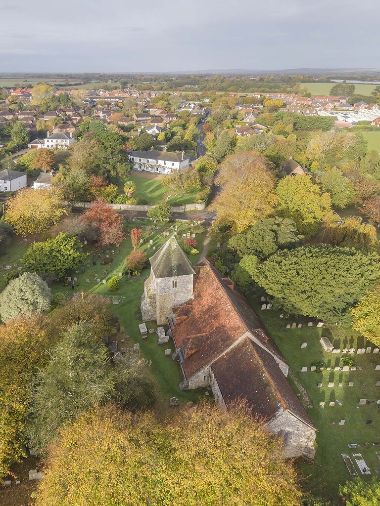 St Marys church Yapton West Sussex - Photos by Drone - Grey Arrows ...