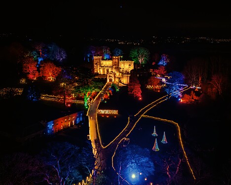 DJI MINI 4 Pro Night Shots of Powderham Castle Devon - Photos by Drone ...