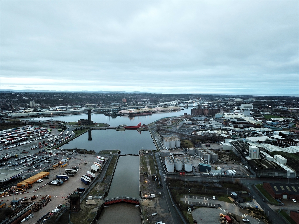 Birkenhead Docks - Photos by Drone - Grey Arrows Drone Club UK