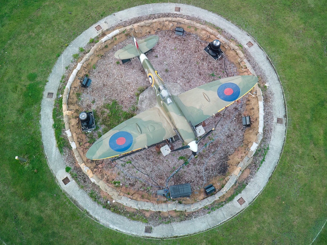 The Moffat Spitfire - Photos by Drone - Grey Arrows Drone Club UK