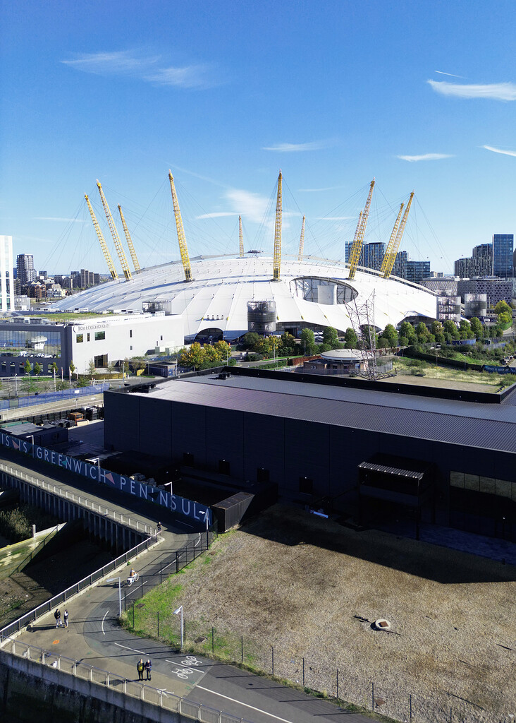 O2 arena London - Photos by Drone - Grey Arrows Drone Club UK