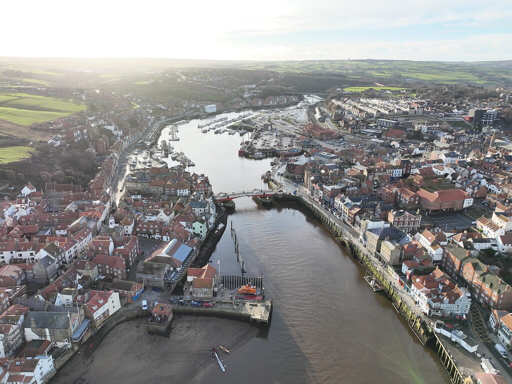Whitby Harbour Sun 8th Jan 23 Mavic 3 - Photos by Drone - Grey Arrows ...