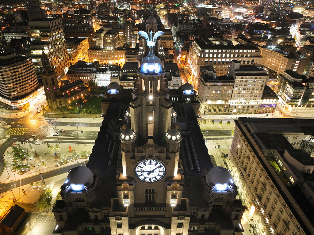 Royal liver building liverpool - Photos by Drone - Grey Arrows Drone ...