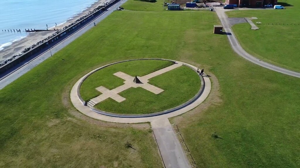 Hornsea - Memorial to the Free French army WW2 - Videos by Drone - Grey ...