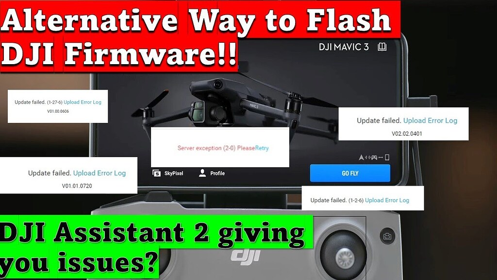 DJI assistant 2 for consumer drones ( won’t let you refresh firmware ...