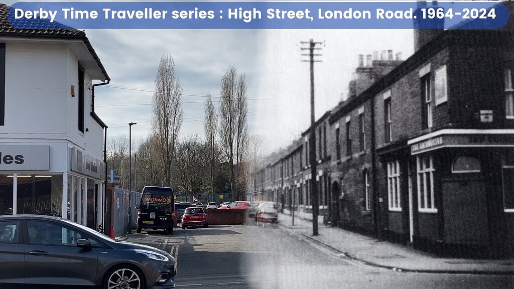 Derby Time Traveller series : High Street viewed from London Road 1964 ...