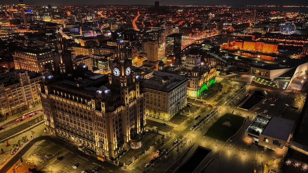 Liver Buildings 110223 - Photos by Drone - Grey Arrows Drone Club UK