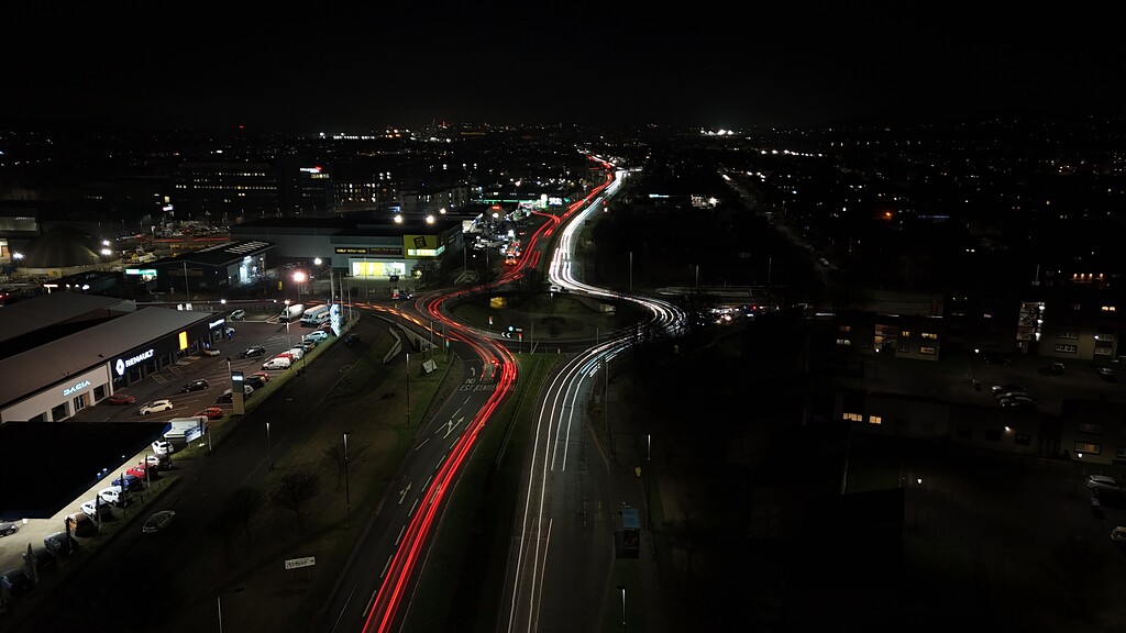 Wester hailes - Calder Road Light Trails - Photos by Drone - Grey ...