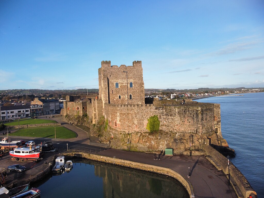 Carrickfergus Castle Co Antrim - Photos by Drone - Grey Arrows Drone Club UK